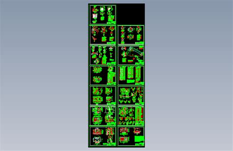 5000t自来水厂施工图工艺流程反应池滤池清水池加氯间等autocad 2004模型图纸下载 懒石网