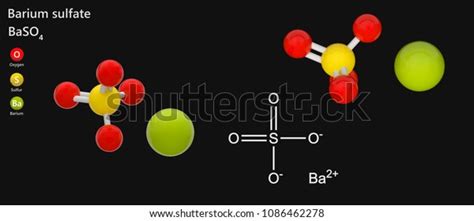 Barium Sulfate Molecular Formula Baso4 Bao4s Stock Illustration