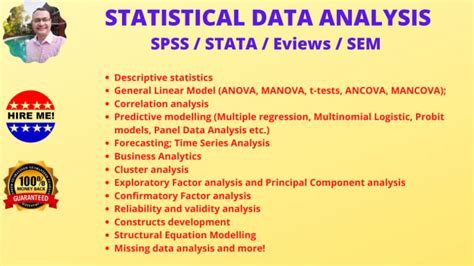 Do Data Analysis Using Spss Stata Eviews Sem Tableau And Excel By