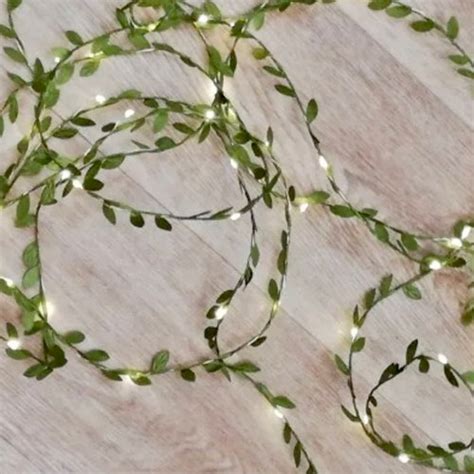 16 Foot Leds Leaf Garland Battery Operated Led Fairy String Etsy