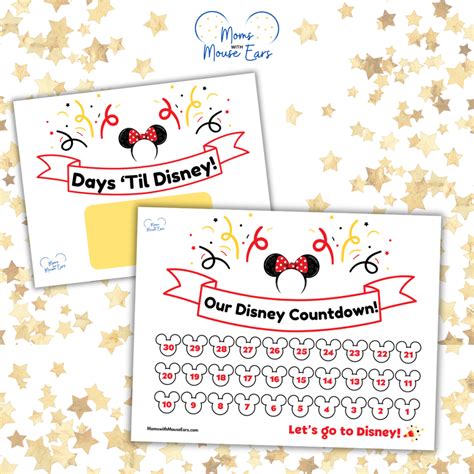Disney World Countdown Printable Sheets Trip Planning Calendar Moms