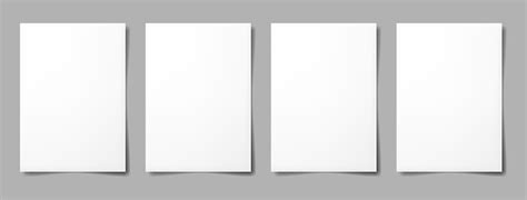 Feuille A4 De Papier Blanc Avec Lombre Modèle Pour Votre Conception En