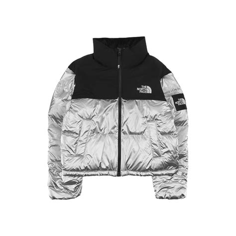 W 노스페이스 화이트 라벨 노벨티 눕시 다운 자켓 Se 실버 The North Face Kream