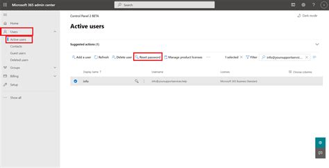 Reset Password Support Services