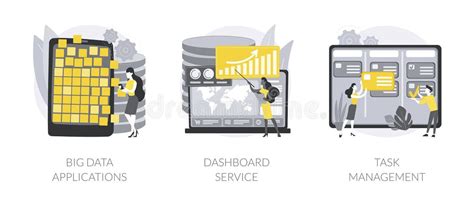 Dashboard Reporting Icon Set Stock Illustrations 80 Dashboard
