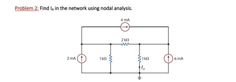 solved find i0 ﻿in the network using nodal analysis