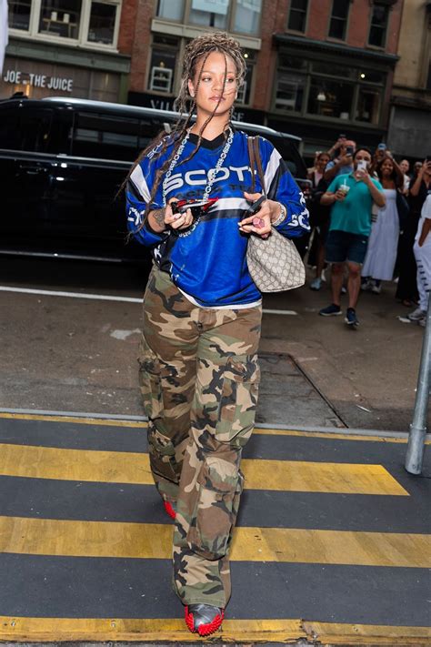 Rihannas Sporty Street Style Outfit Proves Her Jersey Era Is Back