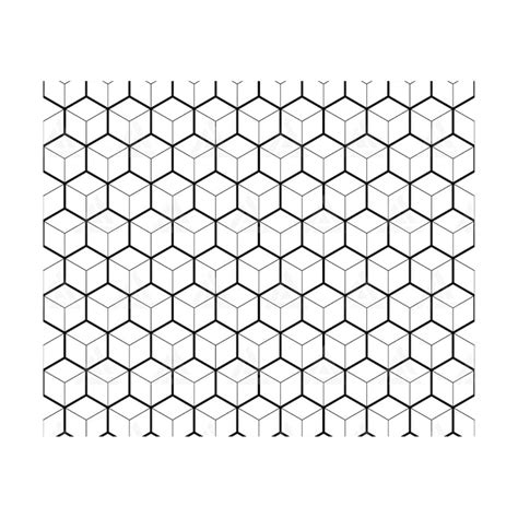 Hexagonal Cube Pattern Svg Seamless Block Pattern Geometri Inspire