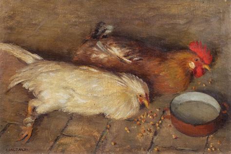 Dario Galeazzi Attivo Nel XX Secolo Capponi 1940 Dipinti E