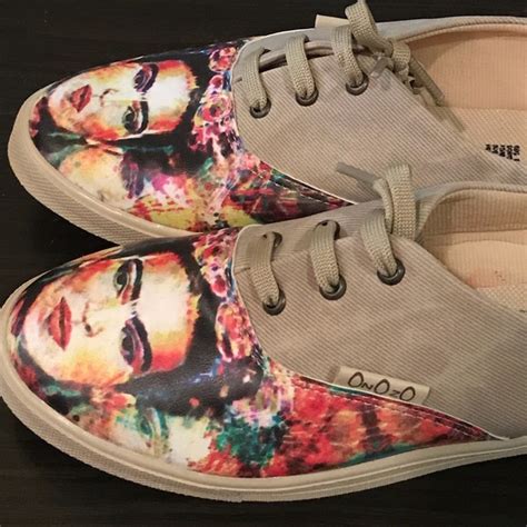 Cielito Lindo Shoes New Frida Kahlo Sneakers Tennis Shoes Beige