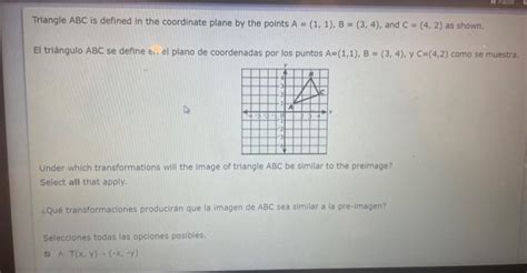 Solved Triangle ABC Is Defined In The Coordinate Plane By Chegg
