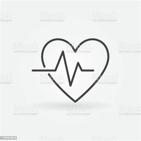 하트 비트 벡터 선형 아이콘 벡터 심장 박동 펄스 기호 감정에 대한 스톡 벡터 아트 및 기타 이미지 감정 개념 건강관리와