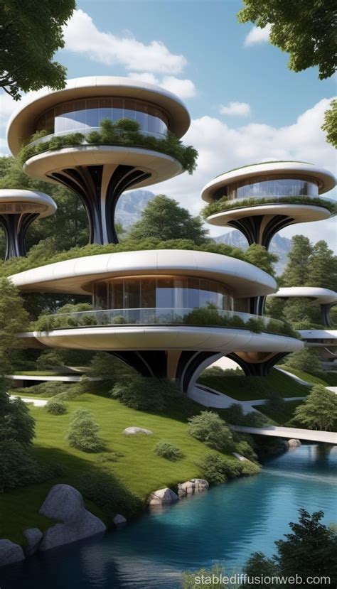 Future Architectural Landscape Design Stable Diffusion Online