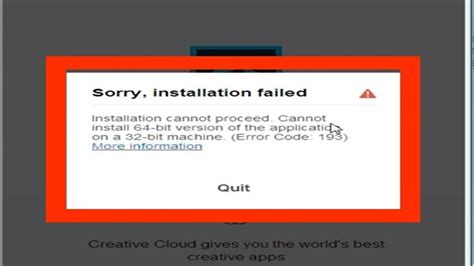 Installation Cannot Install 64 Bit Version Youtube