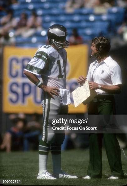 Quarterback Mike Boryla Of The Philadelphia Eagles Talks With Head
