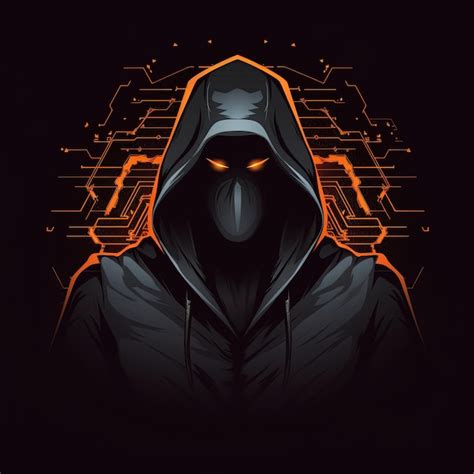 Premium Photo Logo With A Hooded Hacker