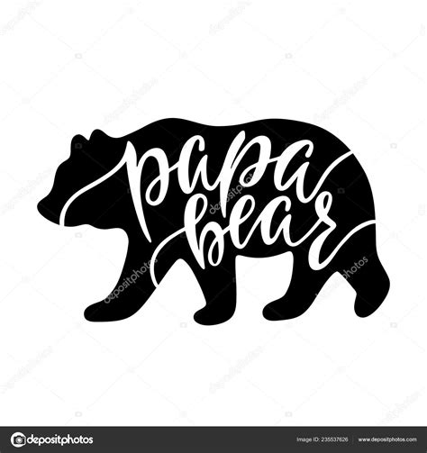 Silhouette Papa Bear Svg 222 File Svg Png Dxf Eps Free