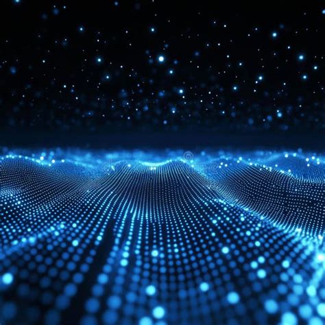 Data Visualization Is Showcased In A Tech Presentation Where A Digital River Flows Through A