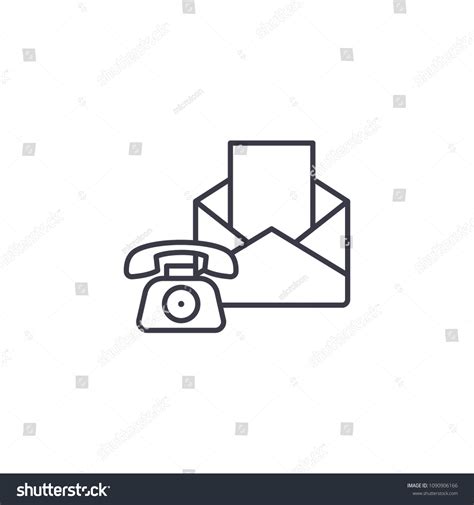 Communicative Means Linear Icon Concept Communicative Stock Vector