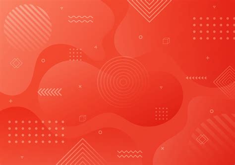 Premium Vector Modern Gradient Red Abstract Geometric Shape Memphis Style Background