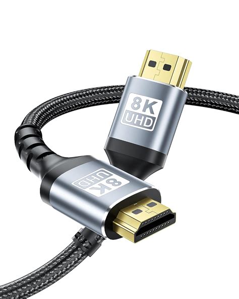 BYEASY HDMI 2.1 Cable, 3M 8K@60Hz HDMI Cable Compatible with All HDMI ...
