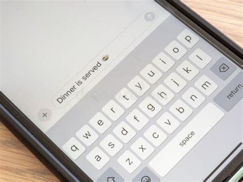 Cell Phone With Text Message And Emoji Saying Stock Image Image Of Cellular Text 342113385