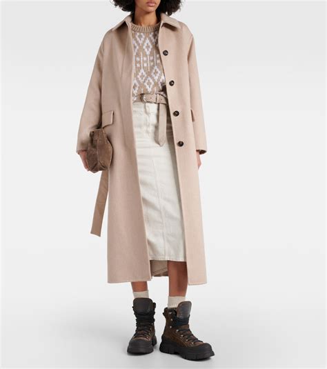 화이트 코튼 리넨 미디 스커트 Brunello Cucinelli Mytheresa