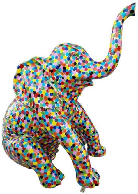 Casa Padrino sculpture décorative de luxe éléphant coloré H 140 cm