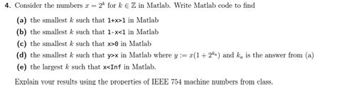 Solved Consider The Numbers X K For KZ In Matlab Write Chegg