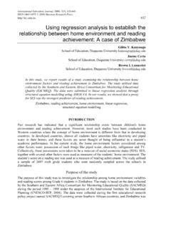 Using Regression Analysis To Establish The Relationship Using Regression Analysis To