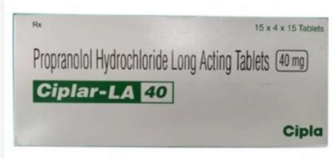 Ciplar La 40mg Tablet 1x15 As Directed By Physician At ₹ 120stripe