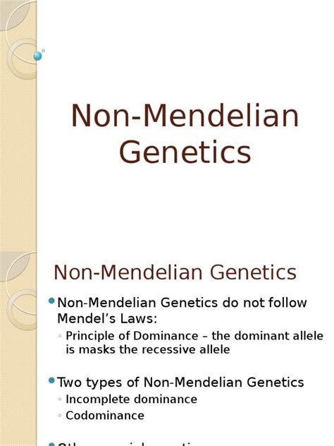 An In Depth Exploration Of Non Mendelian Genetics Examining The