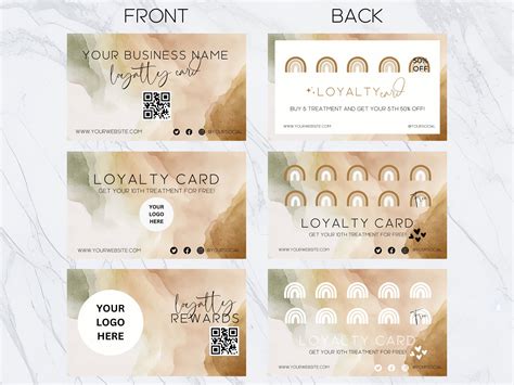 Loyalty Card With Qr Code Loyalty Card Template Canva Lash Business