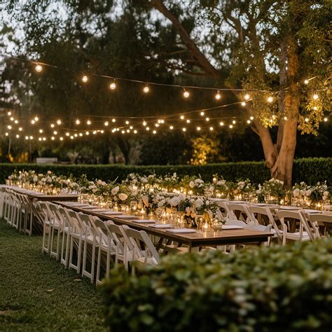 Romantic Outdoor Wedding Reception Candlelit Elegance Wedding Backyard Reception Outdoor