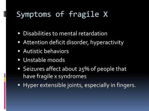 PPT Fragile X Syndrome PowerPoint Presentation Free Download ID 2632449