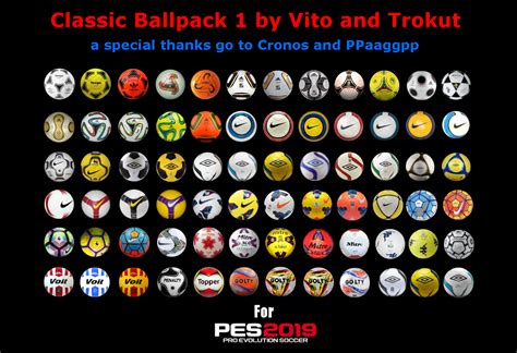 PES 2019 Ball Server Pack Classic V1 AIO By Vito And Trokut 108 Balls