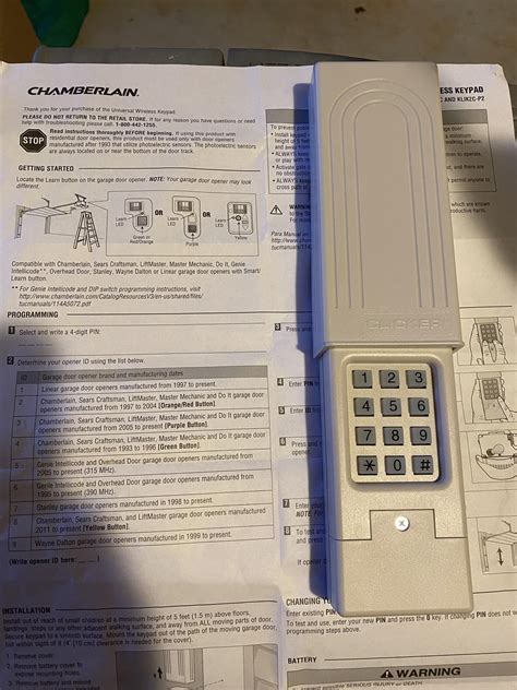 Need Help With Keypad R Garagedoorservice