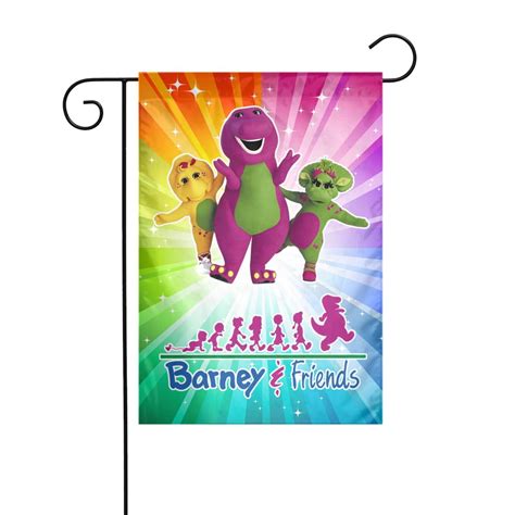 Barney And Friends Garden Flag Vertical Double Sided Rustic Farmland Yard Lawn Outdoor Decor