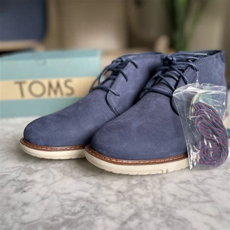 Toms Shoes Brand New Toms Navy Suede Leather Mens Navi Boots 9m