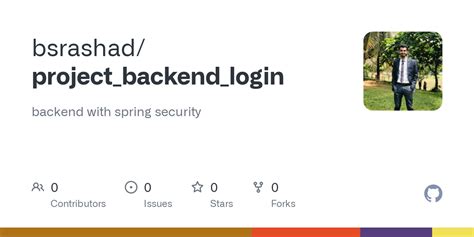 Github Bsrashadprojectbackendlogin Backend With Spring Security