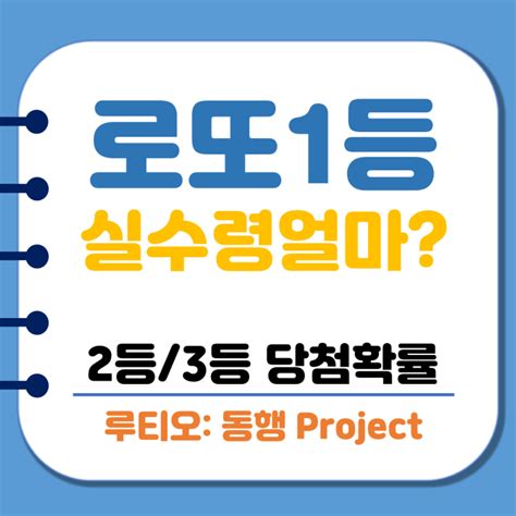 로또 세금 1등 2등 3등 당첨금 확률 기준 실수령액 계산 네이버 블로그