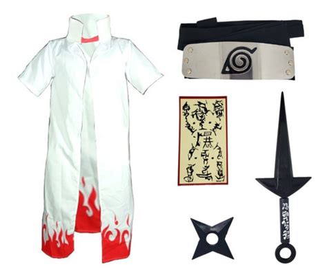 Cosplay Minato Manto Yondaime Hokage Kunai Bandana A Parcelamento Sem Juros