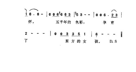 台湾蔡幸娟 东方女孩 歌谱简谱简谱大全