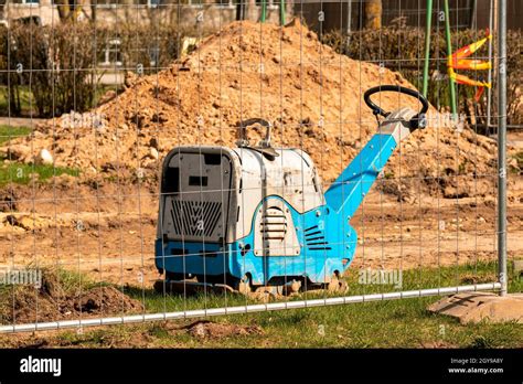Vibratory Plate Compactor In Construction Site Construction Equipment
