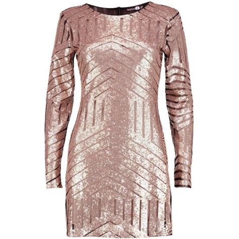 Boohoo Boutique Luci Sequin Mesh Bodycon Dress Boohoo 60 Liked On