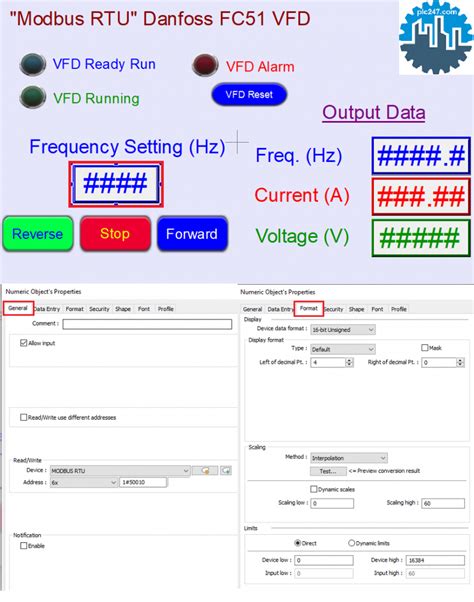 Weintek MT8071iE Modbus RTU Danfoss FC51 Tutorial Plc247