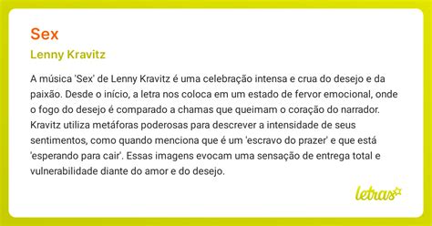 Significado Da Música Sex Lenny Kravitz Letrasmusbr