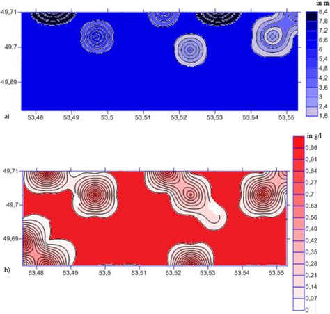 Isolinear Map Of Gwl A M And Gwm B G L Of The Alymshagyl Sand