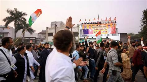 Bharat Jodo Yatra In Rajasthan Rahul Gandhi Gives Flying Kisses To