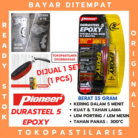 Lem Besi Super Kuat Tahan Panas 300c Epoxy Durasteel 5 Menit 35gr Lem